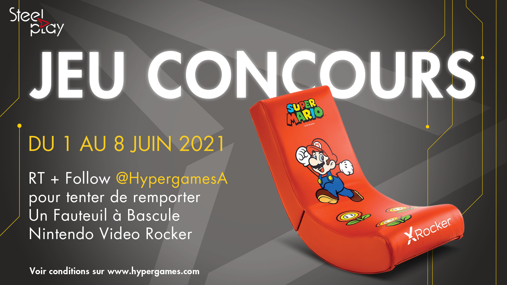 Hypergames Auchan on Twitter: "#Concours 🔥 Tentez de remporter 1 fauteuil à bascule Nintendo. Au ...