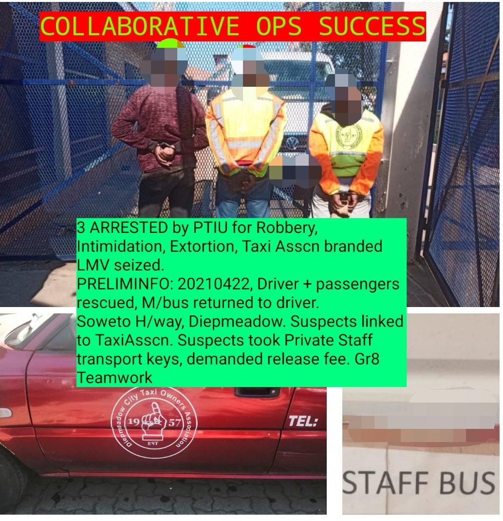 GTP Gauteng Traffic Police on Twitter: "Alleged Taxi Asscn linked Intimidation, Extortion ...