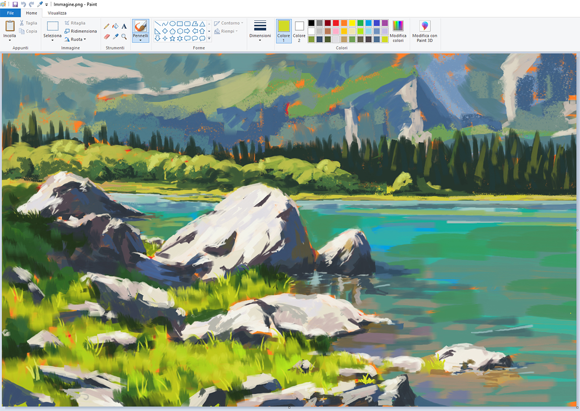 Microsoft Paint Art Landscapes
