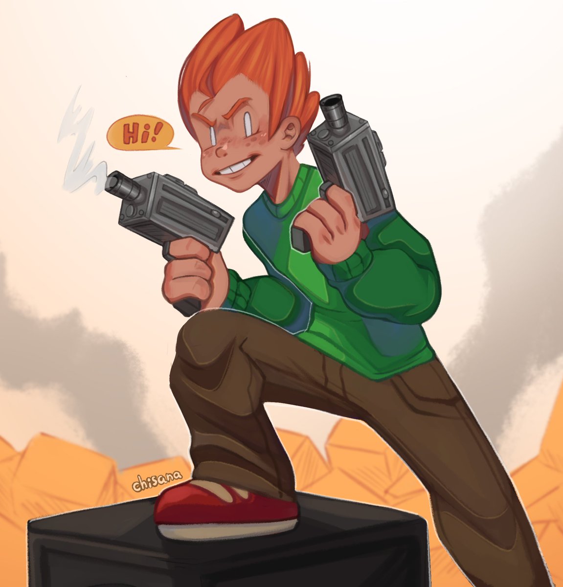 「Go Pico! #FNF #Week7 #picosschool 」|𝐶𝘩𝑖𝟻𝟺𝑛のイラスト