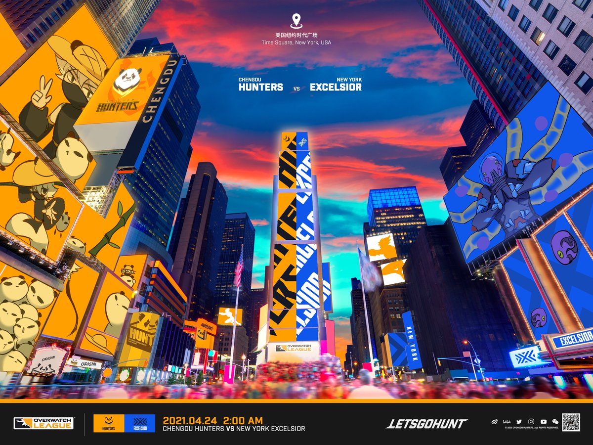 Chengdu Hunters match poster for match against New York Excelsior : r ...