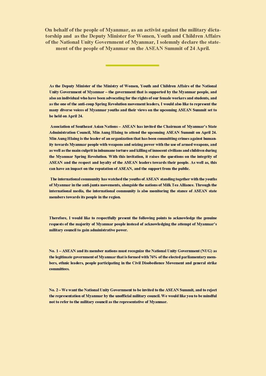 Ei Thinzar Maung Deputy Minister Ei Deputy Twitter