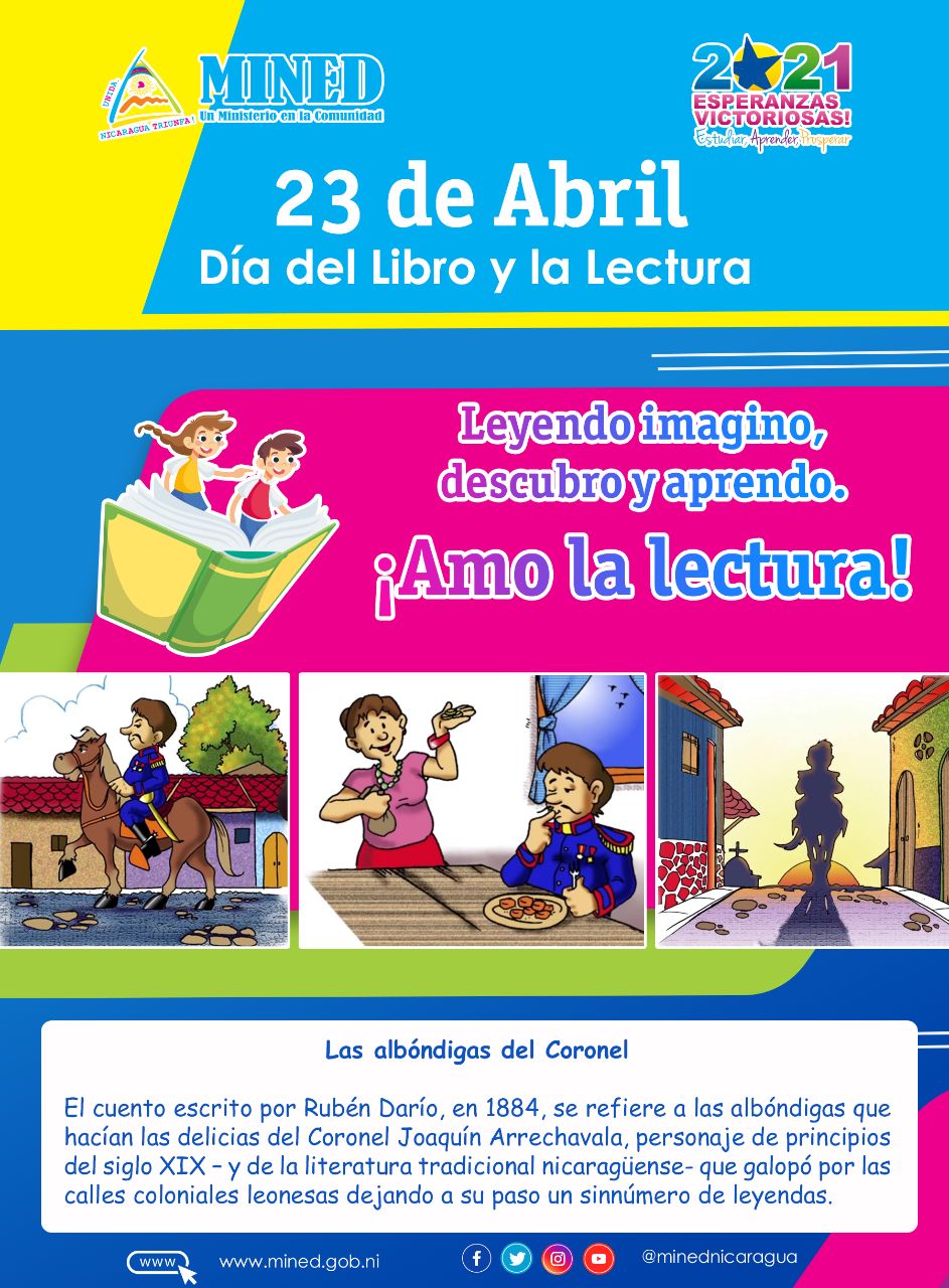 MINED Nicaragua on Twitter: "23 de abril | Día Internacional del Libro ...