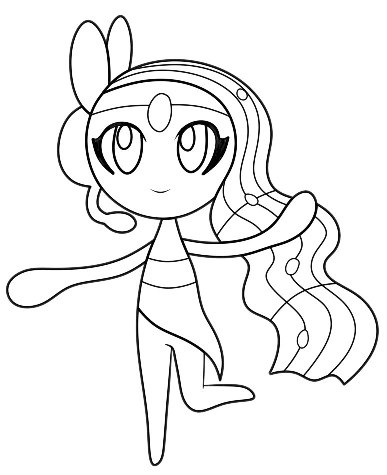 Meloetta Pokemon Coloring Pages
