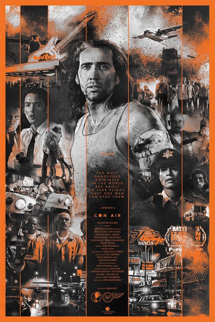 Nicolas Cage Con Air Poster