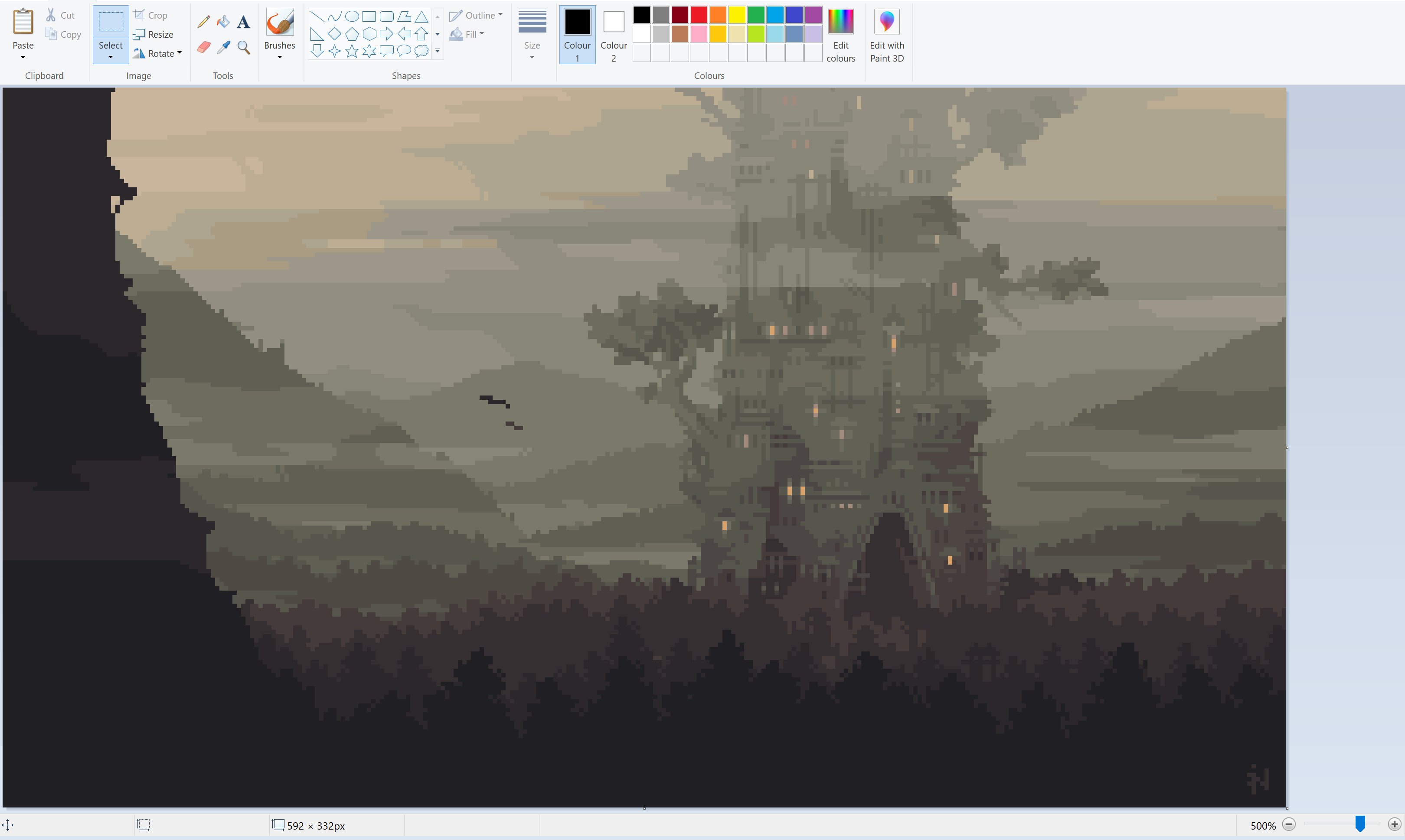 Microsoft Paint Pixel Art