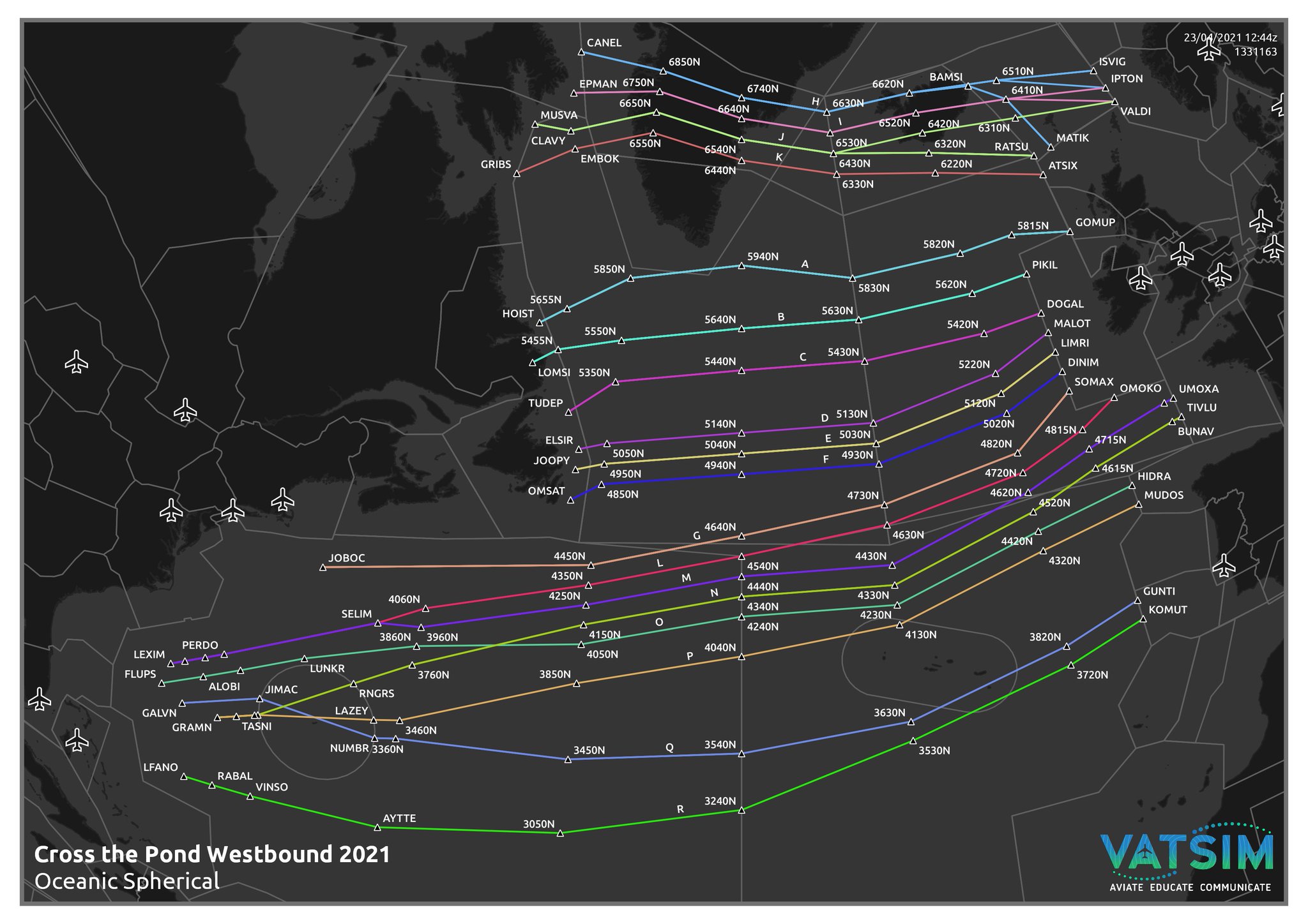 VATSIM CTP 2021 on Twitter: "Some more of those beautiful route maps we brought you earlier ...