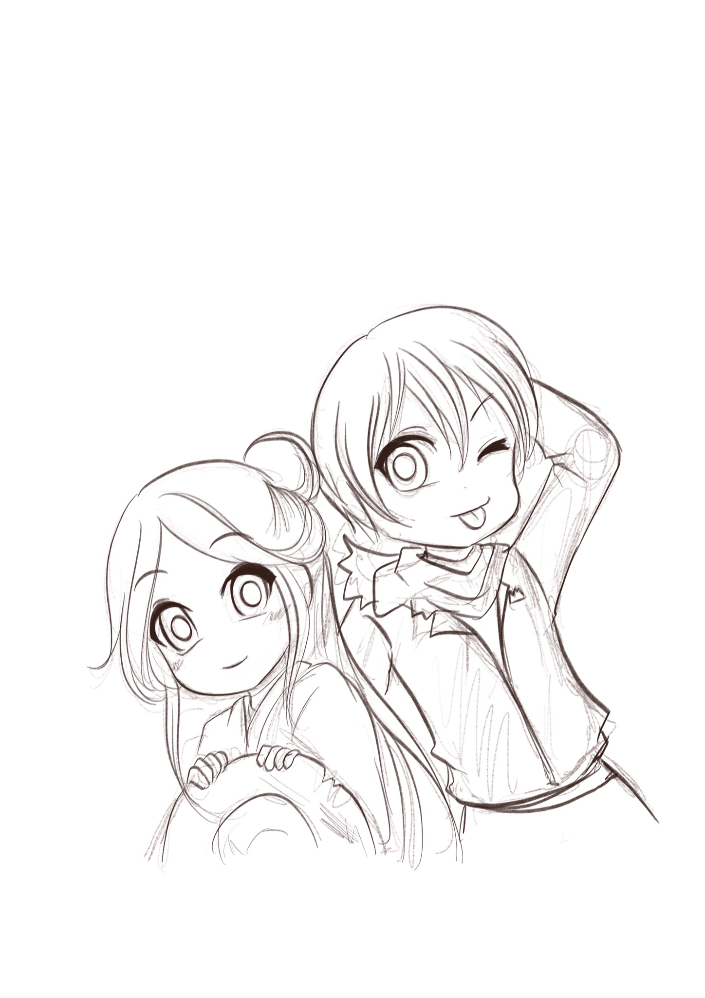 Chibi Friends Lineart