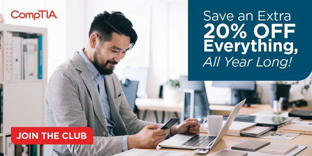 CompTIA on Twitter: "Did you miss out on our flash sale? Don't worry, you can get 20% off ALL ...