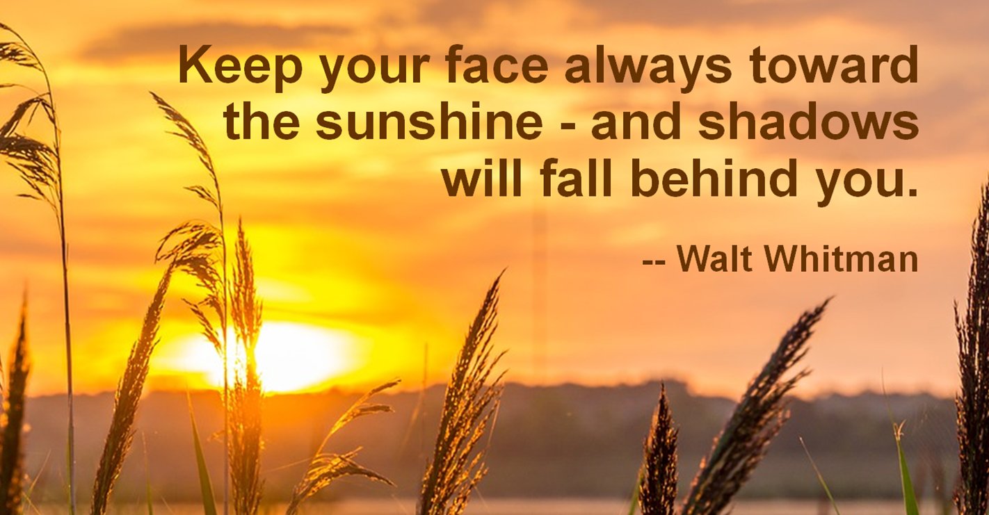 Keep Your Face Always Toward The Sunshine