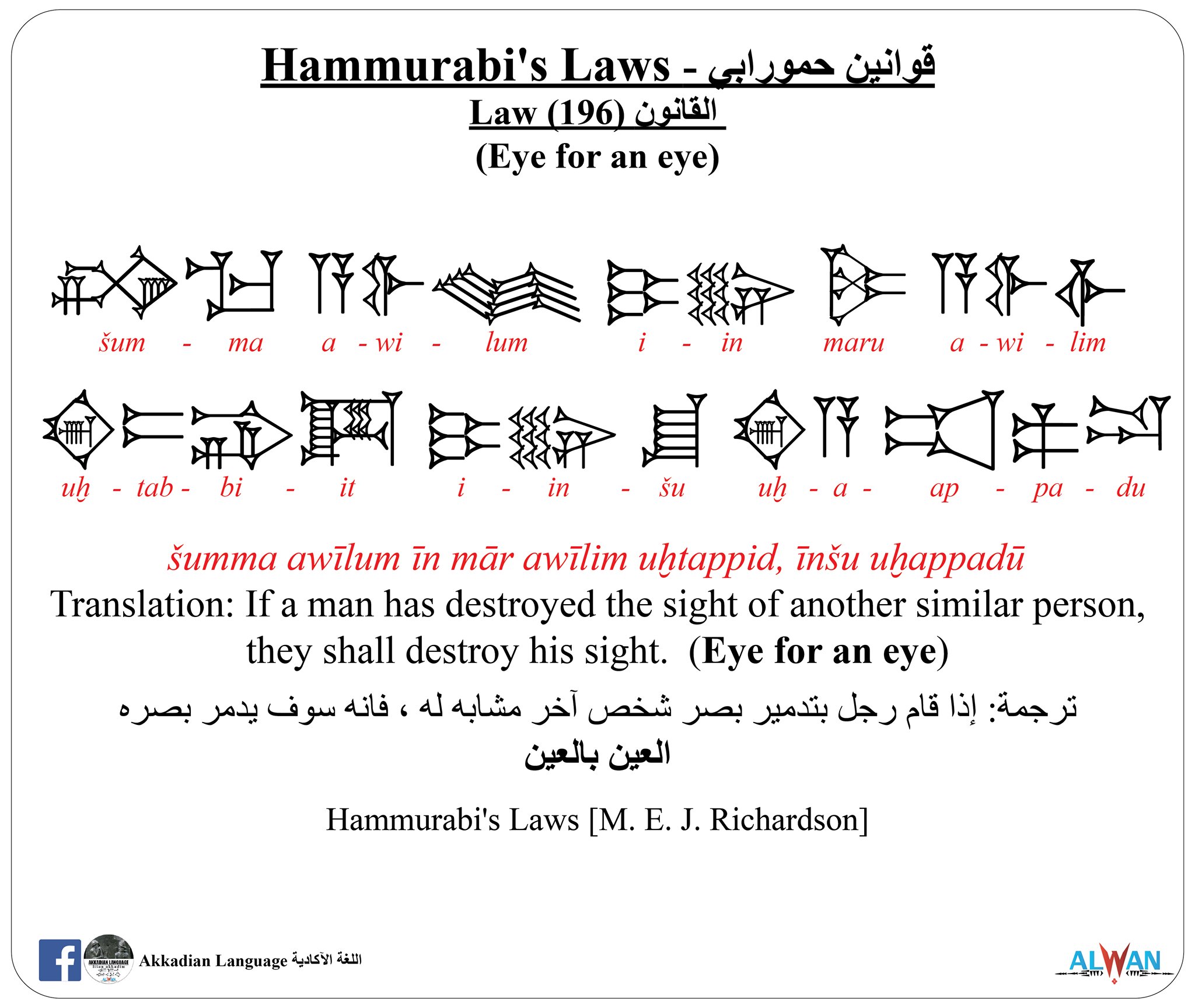 Eye For An Eye Hammurabi Laws