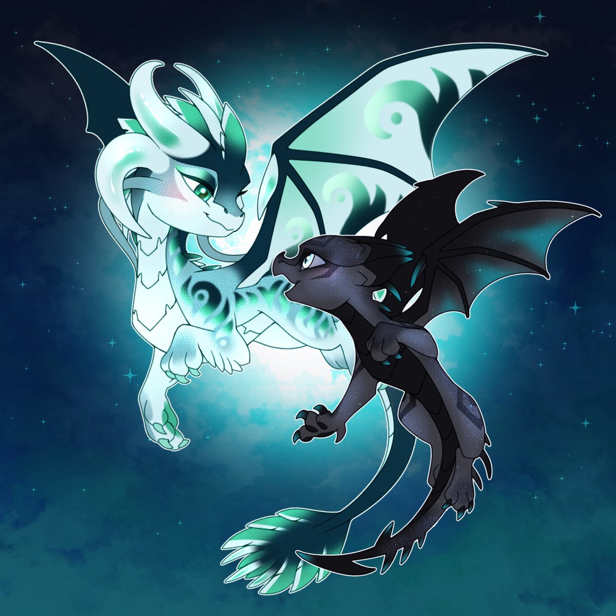 「Chibis Commission - Auralis and Hayze, m」|Vergolophus (𝘝 ...