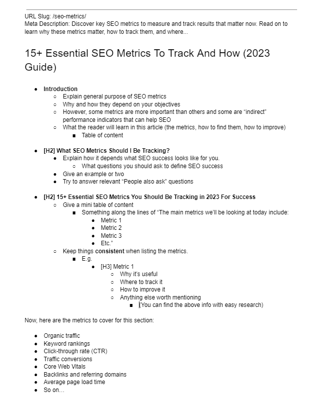 Most SEOs suck at creating outlines. They give the writer a keyword to ...