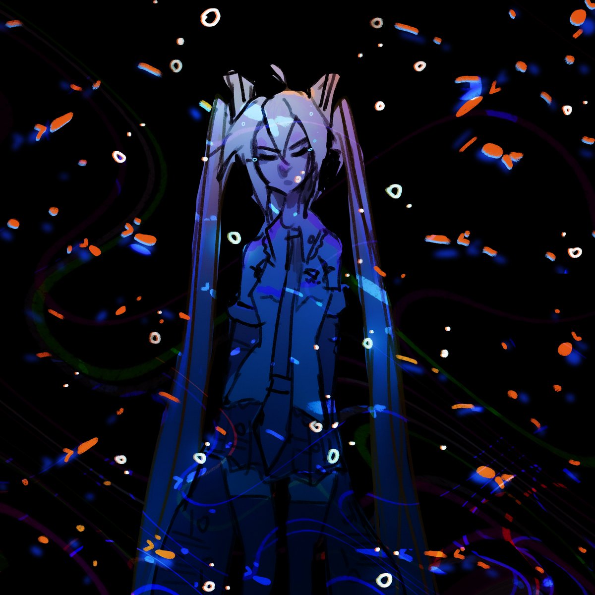 初音ミク 「Sinking」|meekieのイラスト