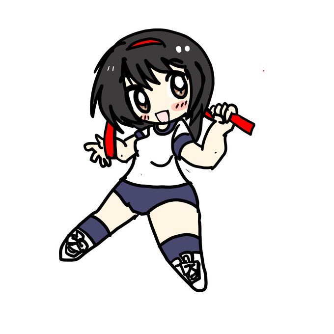 「blue buruma white background」 illustration images(Latest)