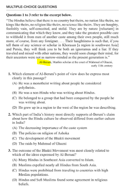 AP World History taught in Maryland schools in USA is filled with ...