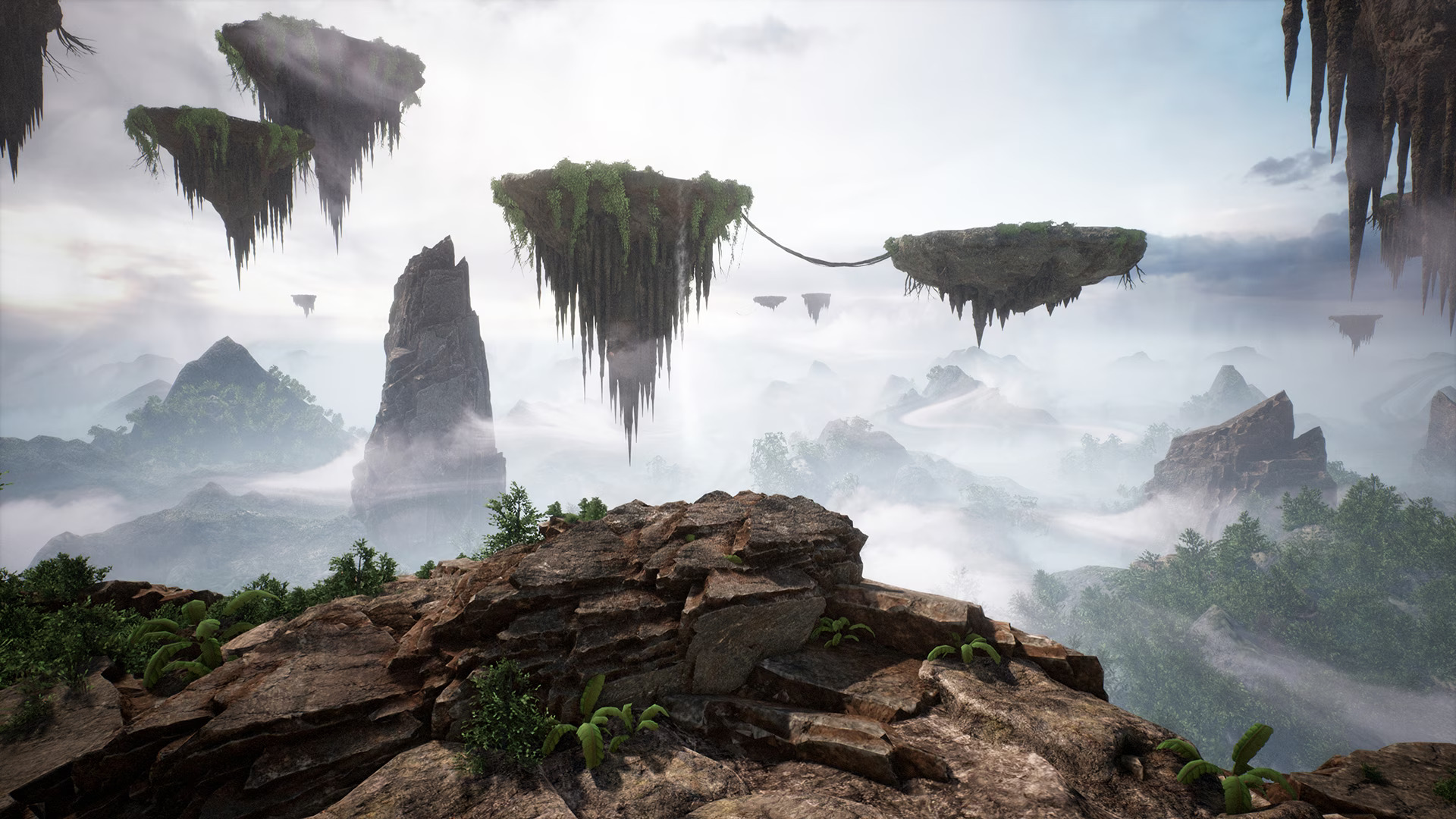 Floating Islands Avatar Nestled In Pandora Concept Design By