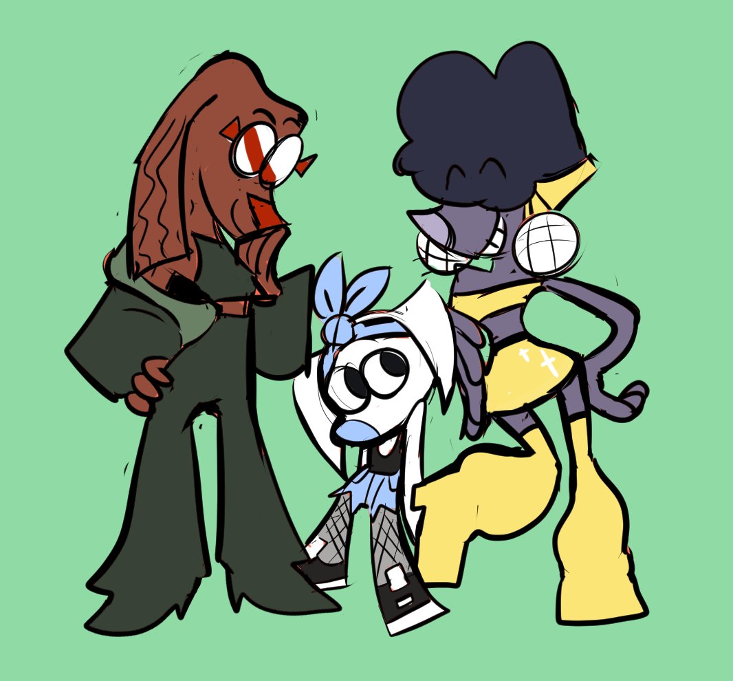 「3 dog band girly pop」|pia 💕のイラスト