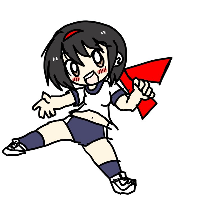 「blue buruma white background」 illustration images(Latest)