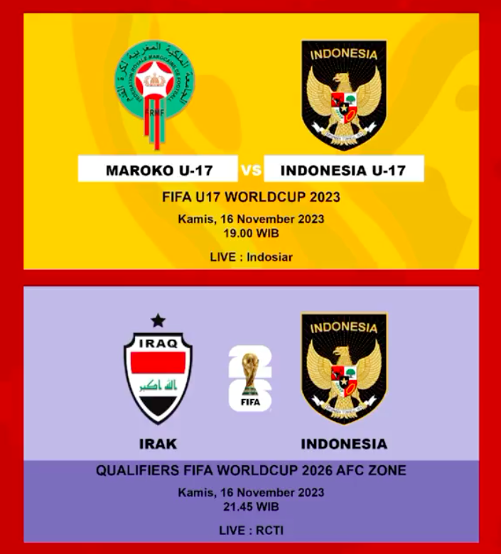 BESOK!! TIMNAS COMBO 🇮🇩 Kamis 16 November 2023 #U17WC Timnas U17 Maroko vs Indonesia K.O 19.00 ...