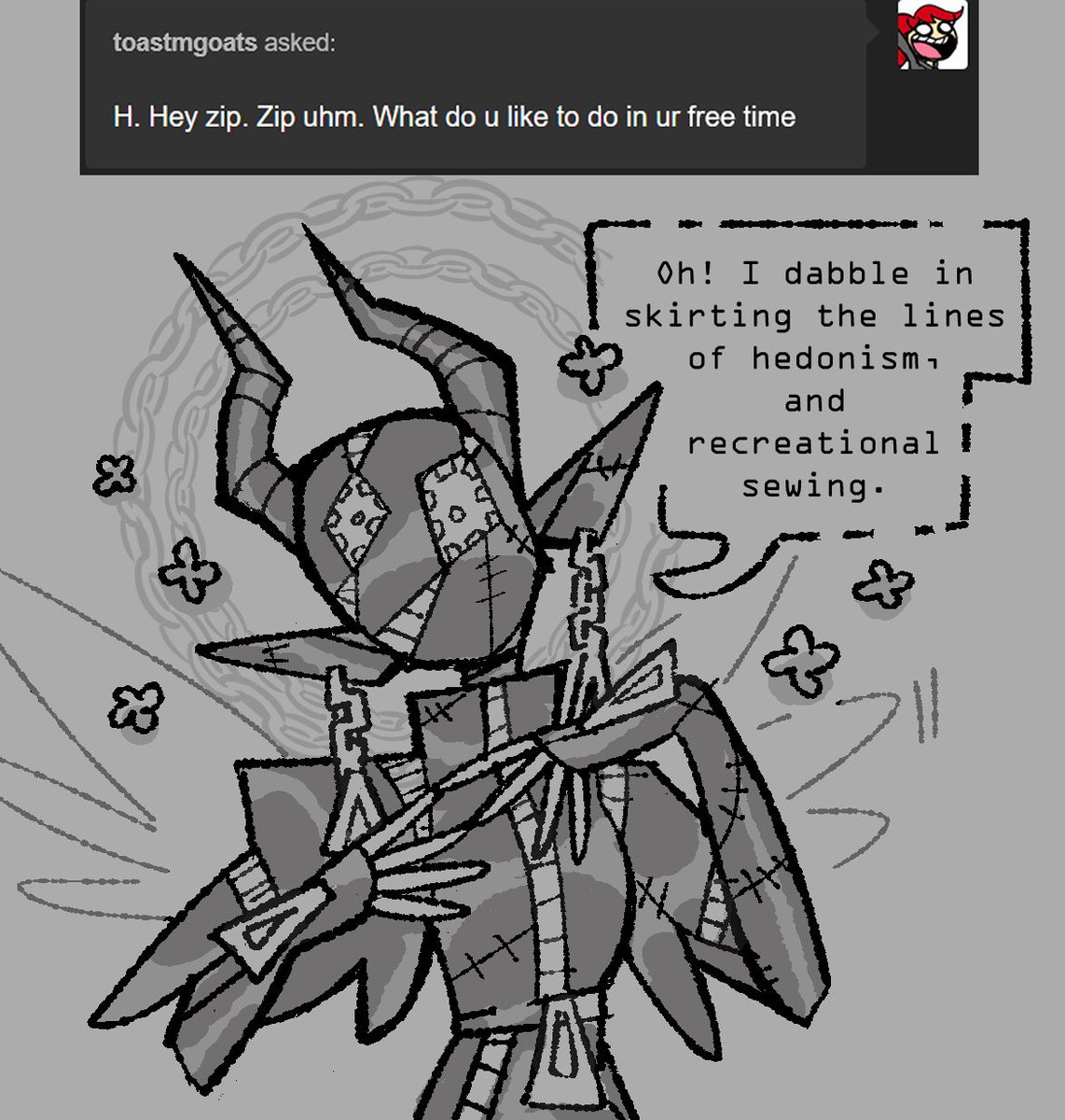 「Answering some to-a-character questions on tumblr with my an」HoaxGhost👻の漫画