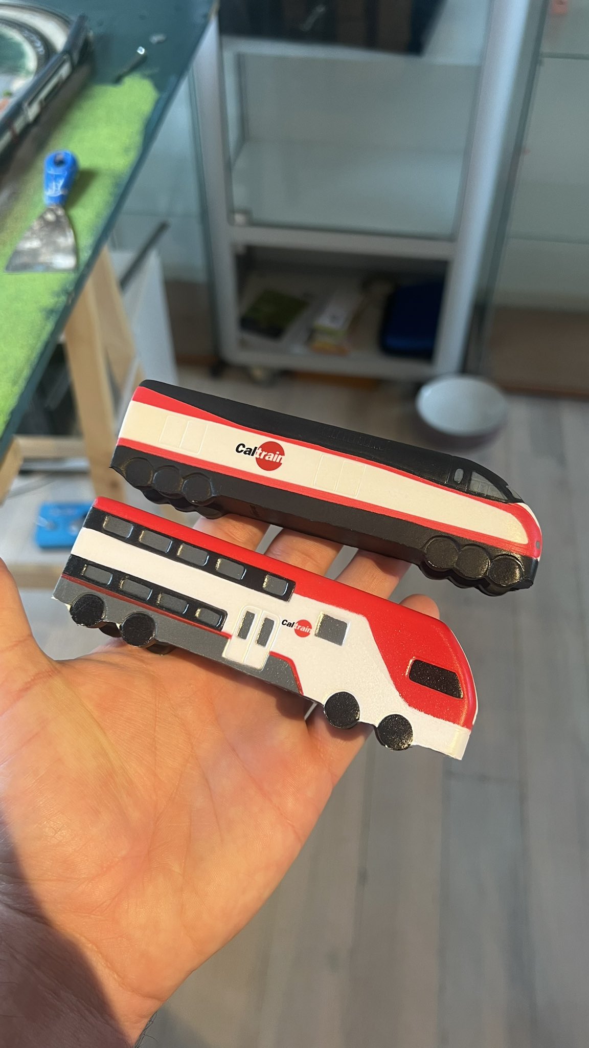 Wooden Caltrain Toy Trains Rapido 146027 HO BiLevel Commuter Car: