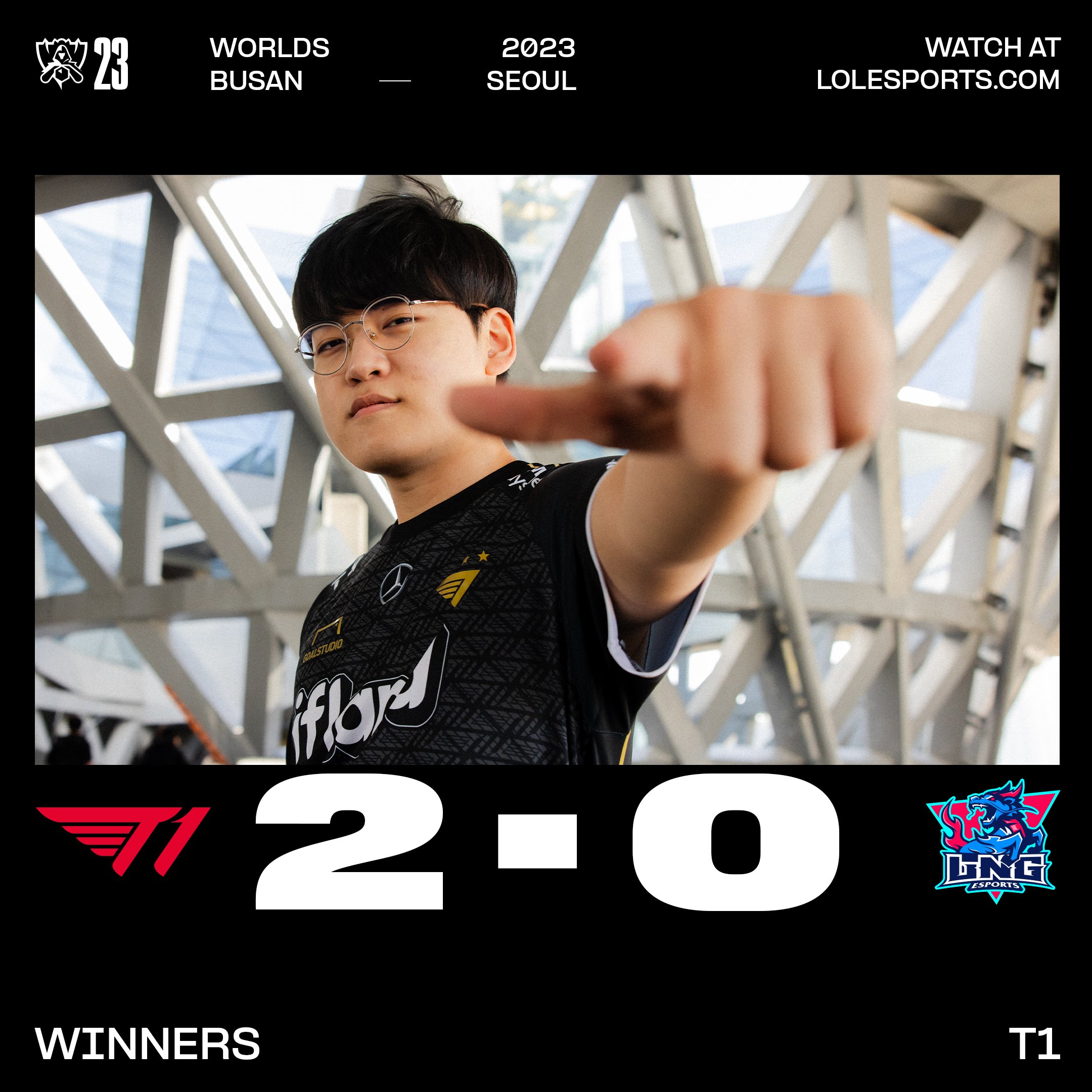 더쿠 - [롤드컵] 8강 2경기 T1 승리 (T1 2 - 0 LNG)