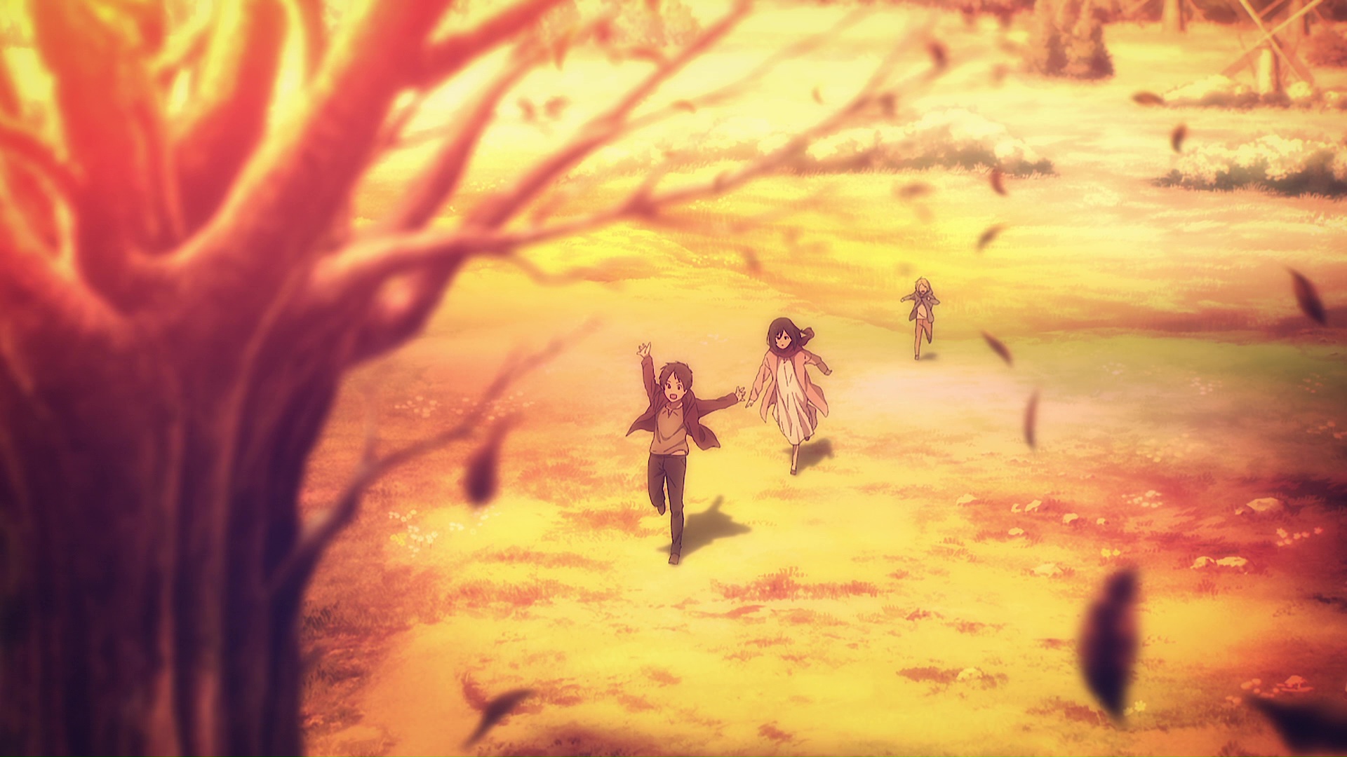 Attack On Titan Mikasa And Eren And Armin