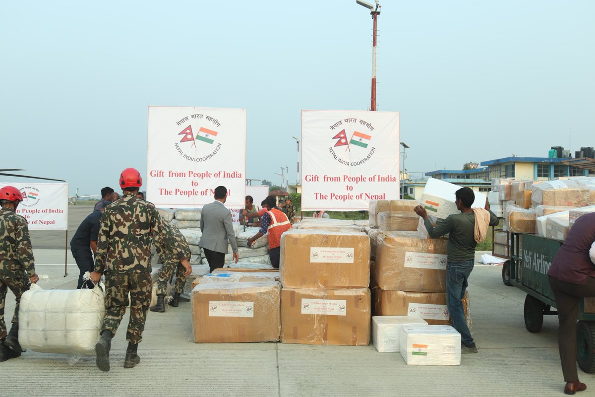 India sends 1st consignment of earthquake relief worth INR 10 Crore to ...