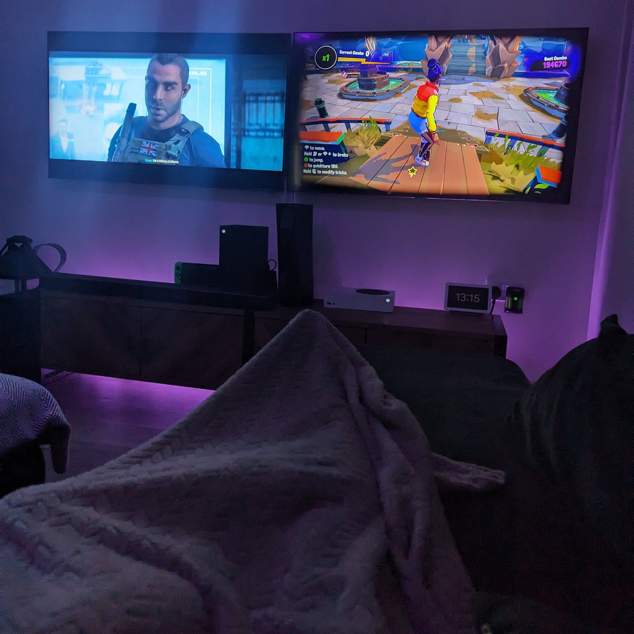 Two Tv Living Room Setup