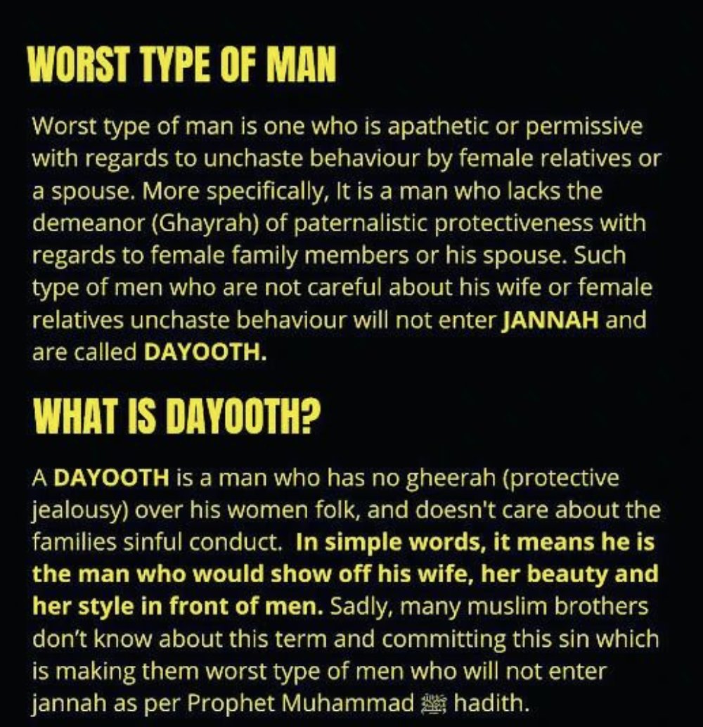 Dayooth and Ghayrah are fundamental concerns for many people, yet I ...
