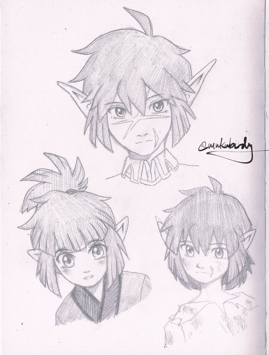 OC art] Sketchbook scans! It's a lot of pencilling. feat. 」mukkuru 🎨の漫画