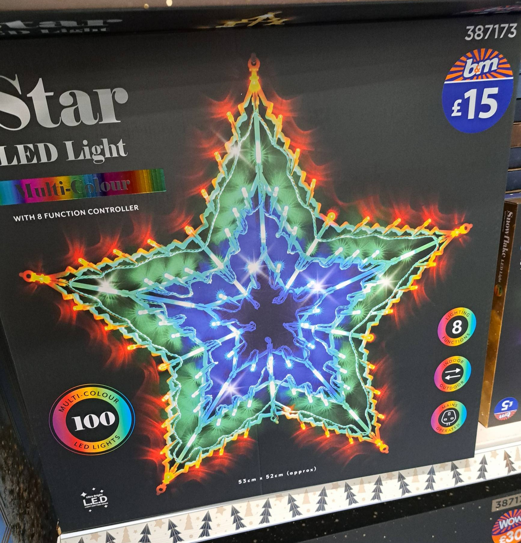 B M Stores on X We ve started picking up Christmas decorations as we head into the Christmas season This large LED star light will definitely make a statement this year no matter where