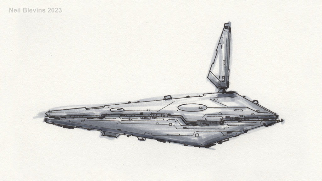 「Capital ship. Recorded myself drawing th」|Neil Blevinsのイラスト