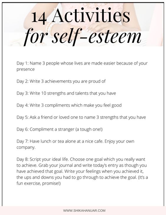 Fun Self Esteem Activities