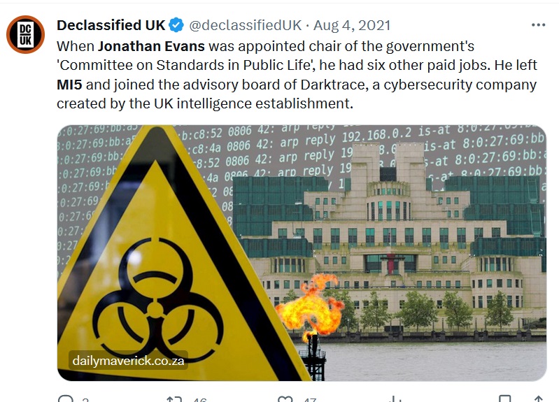 "The year after Starmer protected Sir Jonathan Evans from possible ...