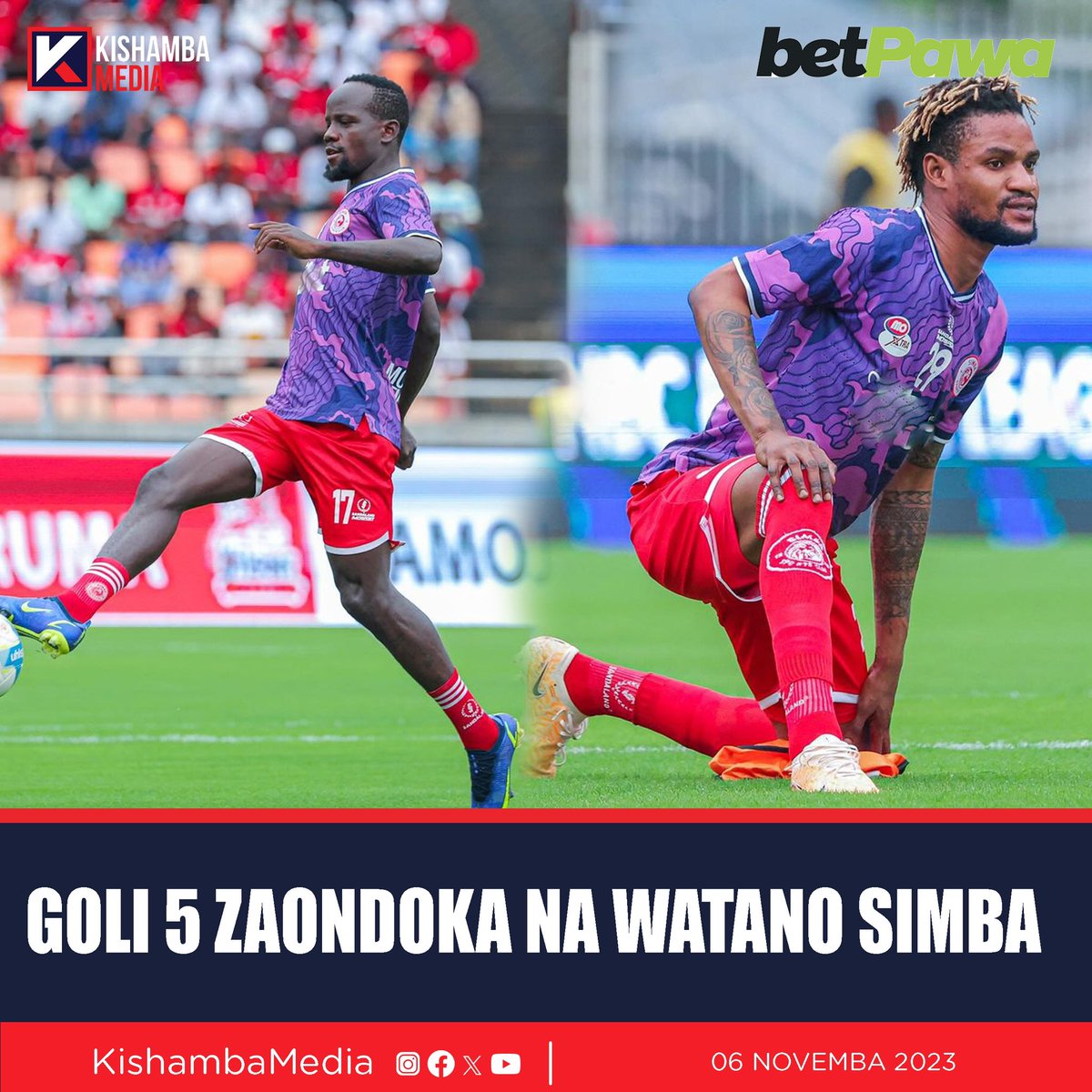 Wachezaji watano wa Simba Sc akiwemo Henock Inonga, Cloutos Chama, na ...