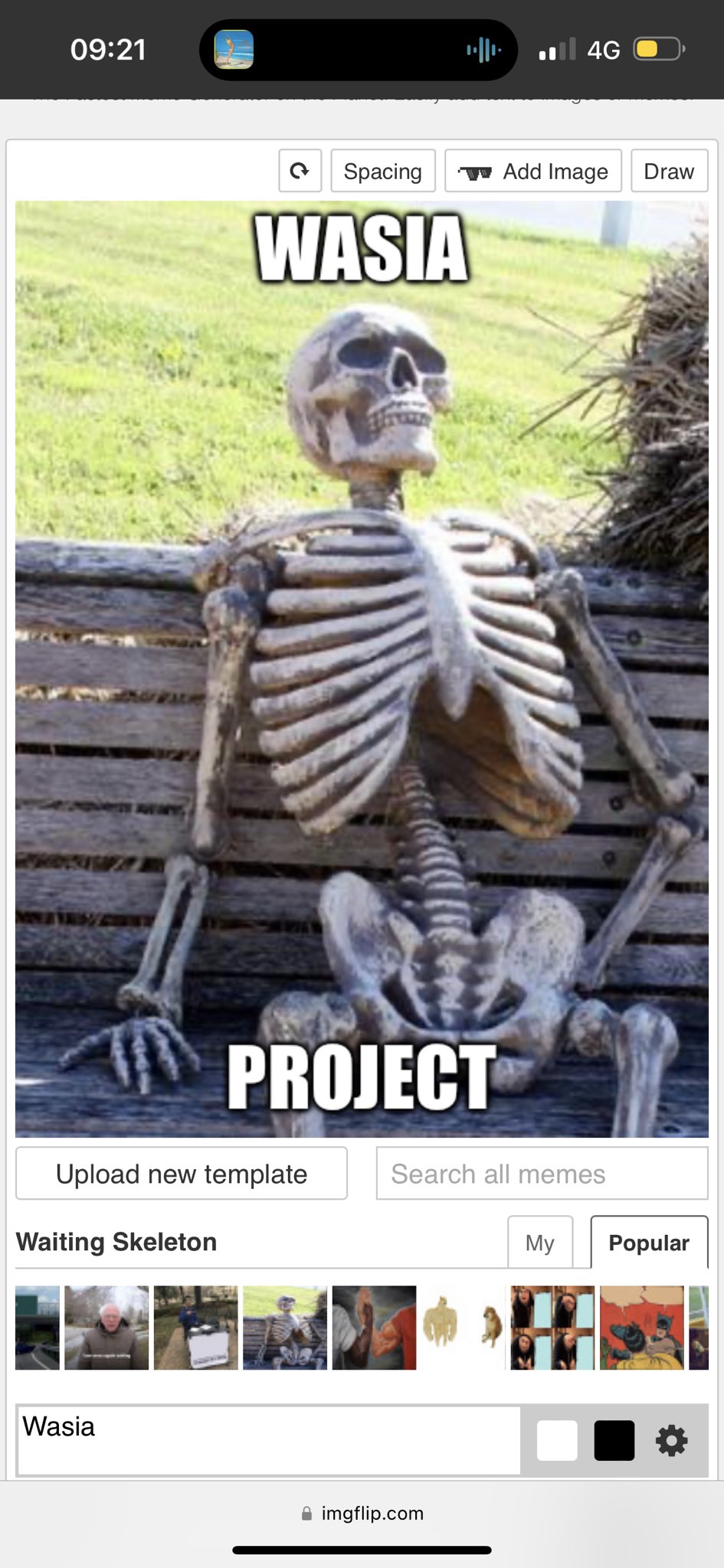 Still Waiting Meme Skeleton Template