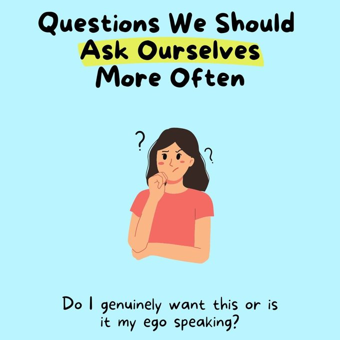 Questions we should ask ourselves more often: - Thread - - المسلسل من ...