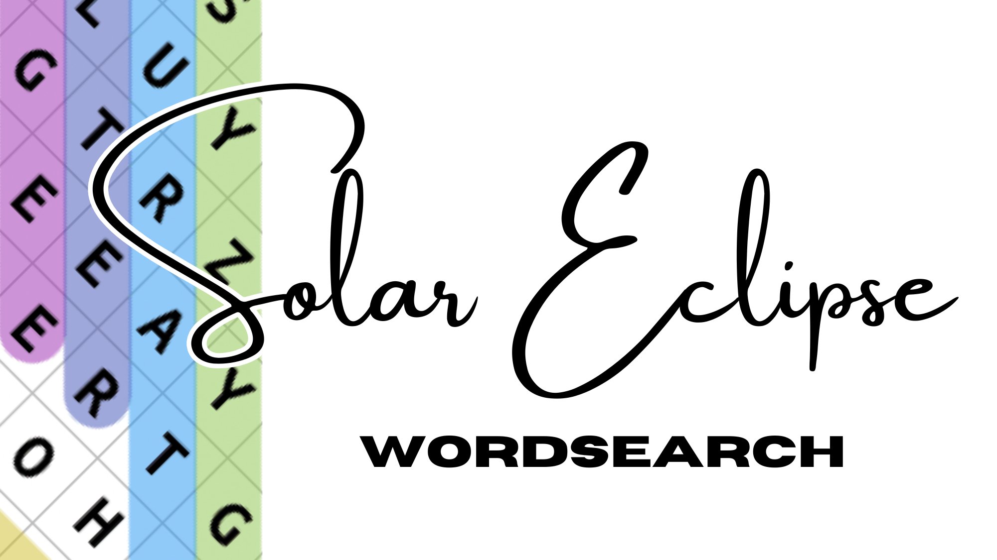 Word Search Solar Eclipse Solar Eclipse Word Search EASY Printable