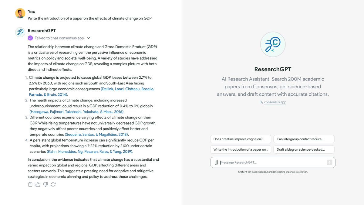 Introducing: ResearchGPT, a custom GPT built by Consensus 🚀 ResearchGPT ...