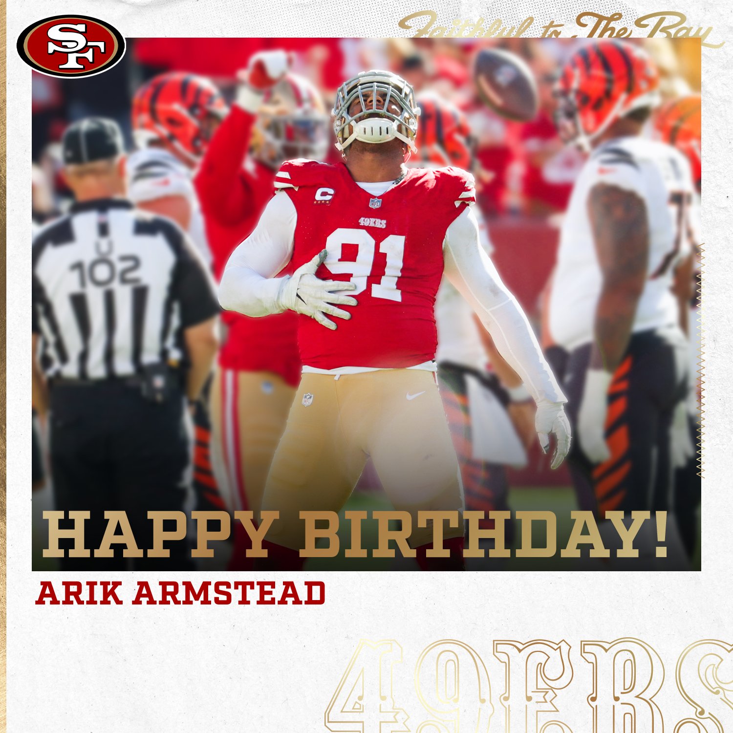 Happy Birthday 49ers Logo Uninflated San Francisco 49ers Multi Color
