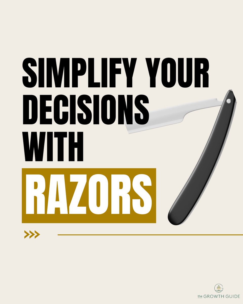 "Razors" are rules of thumb to help simplify your decisions. Here are ...