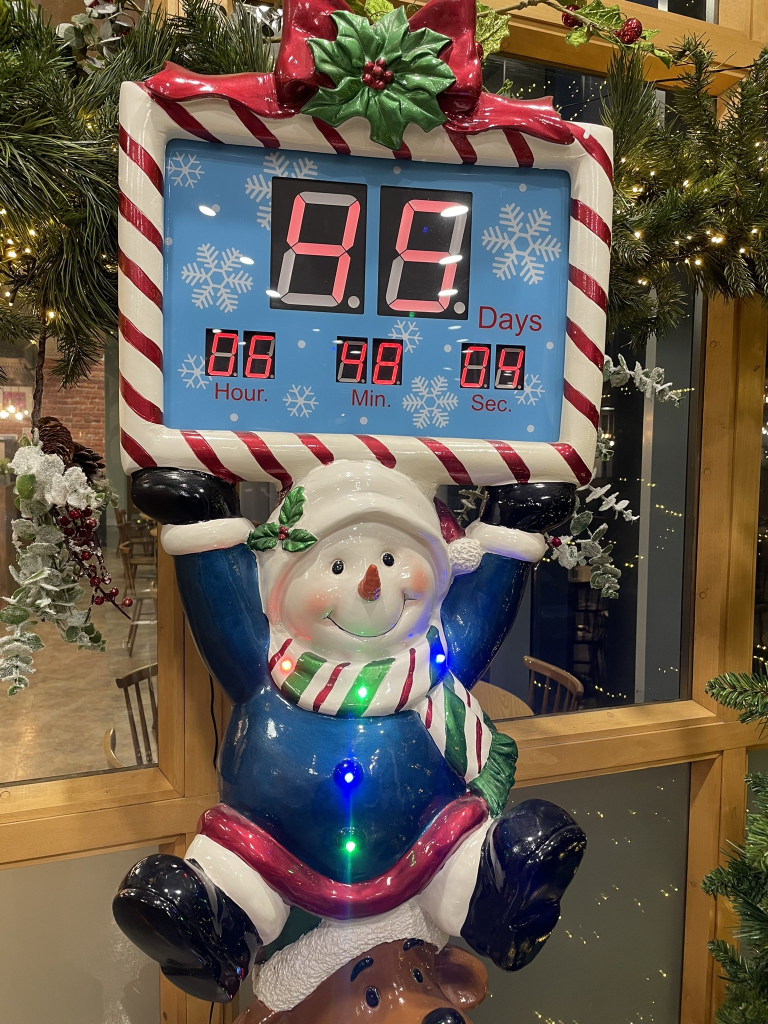 Lighted Christmas Countdown Clock