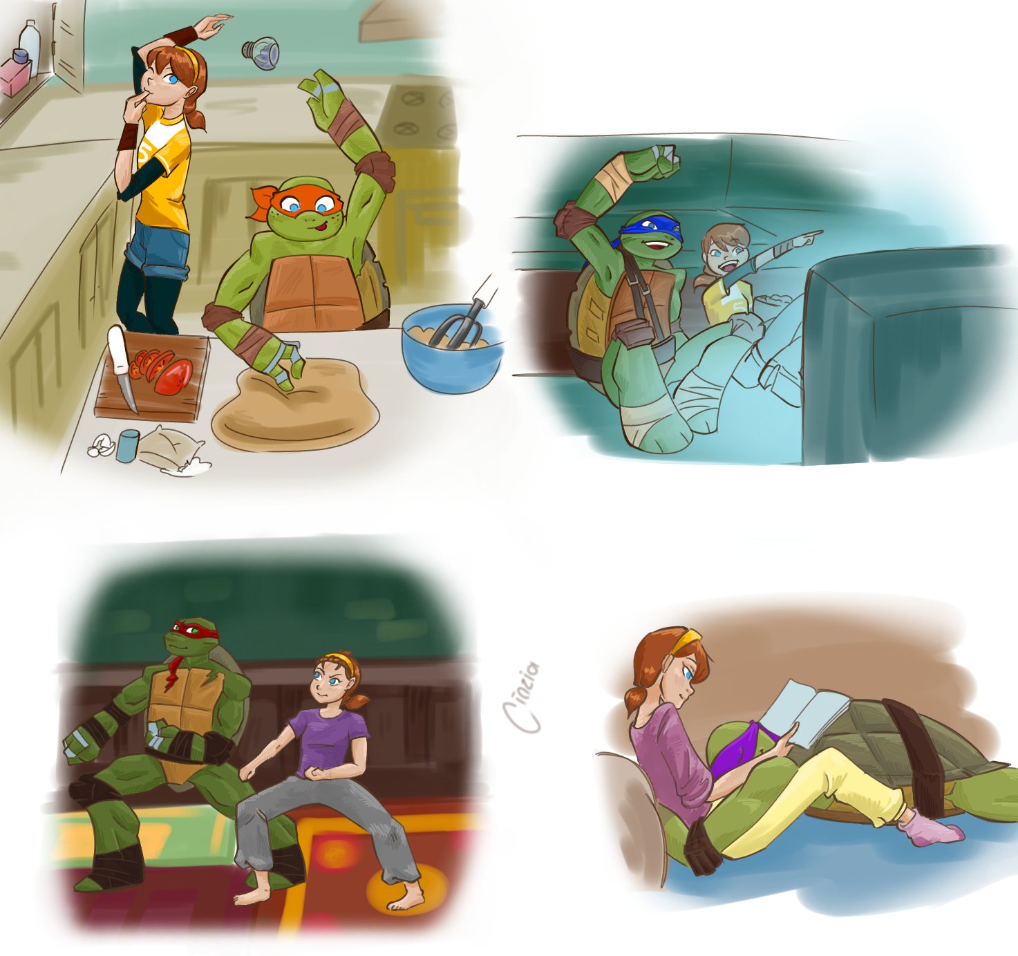 Tmnt 2012 Donnie X Abril