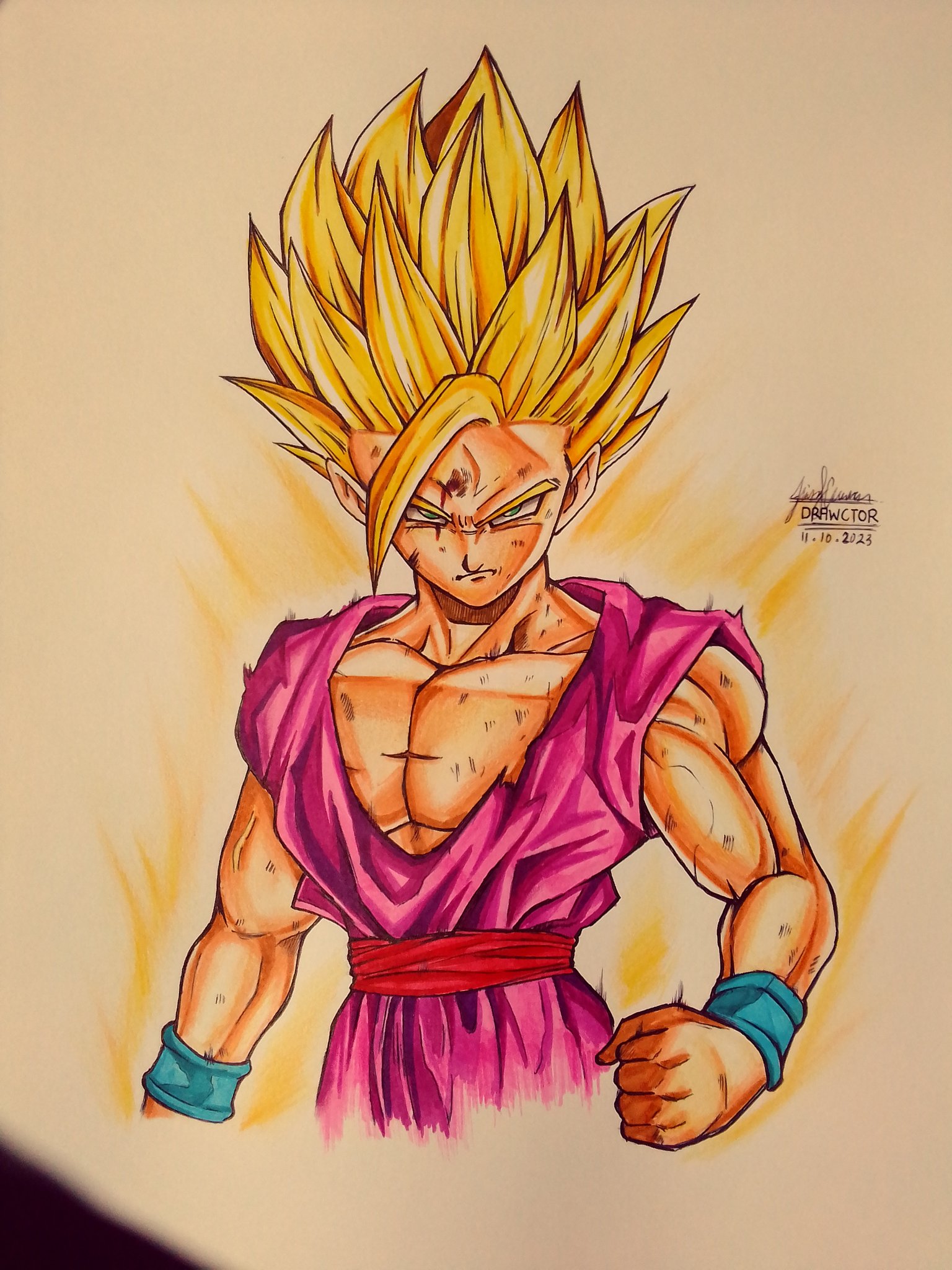 Teen Gohan Ssj2 Drawing