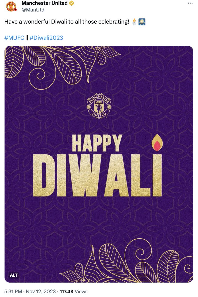 Football Clubs and their Diwali Wishes A Thread 🧵 1. Real Madrid ...