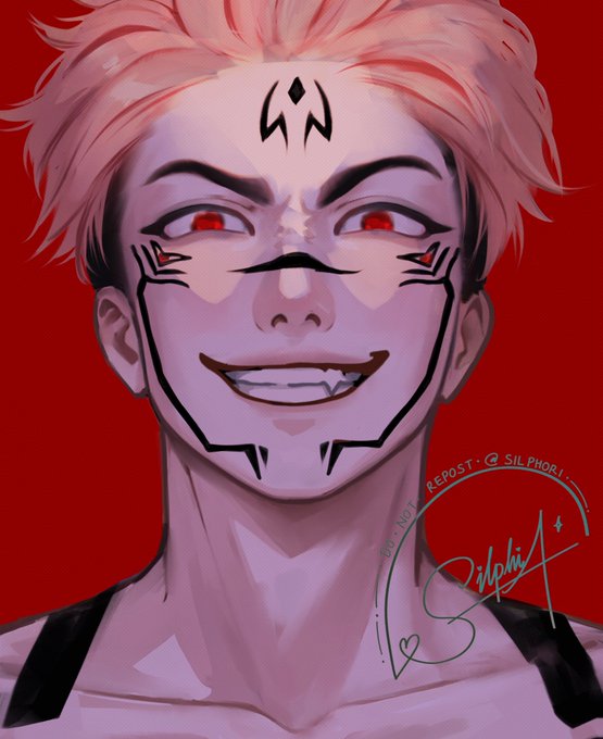 「ryoumen sukuna (jujutsu kaisen) black hair」Fan Art(Oldest)｜3pages