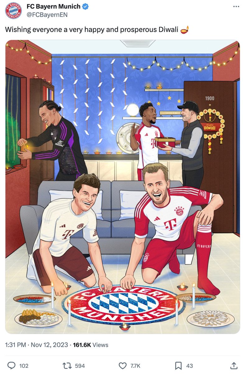 Football Clubs and their Diwali Wishes A Thread 🧵 1. Real Madrid ...