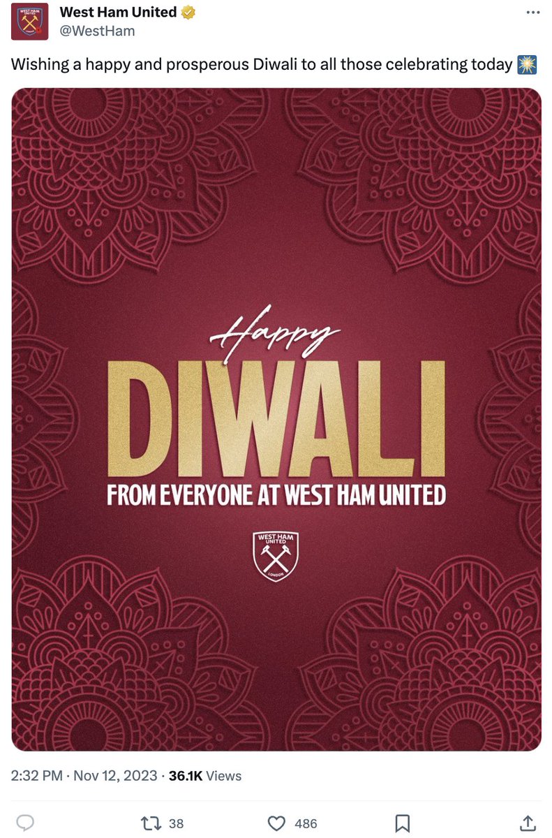 Football Clubs and their Diwali Wishes A Thread 🧵 1. Real Madrid ...